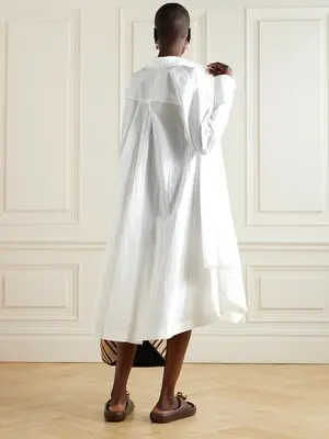 Loewe Cotton-blend Poplin Midi Shirt Dress