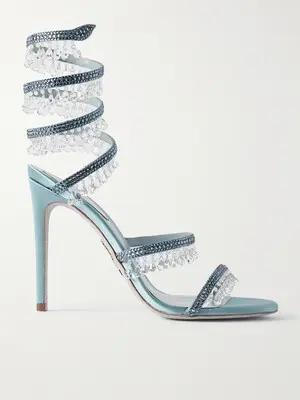 Rene Caovilla Chandelier Crystal-embellished Sandals - Blue