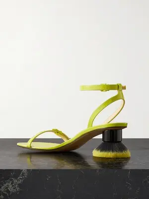 Loewe Petal Brush Patent-leather Sandals
