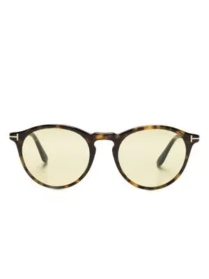 TOM FORD Arelie Pantos-frame Sunglasses - Havana Brown