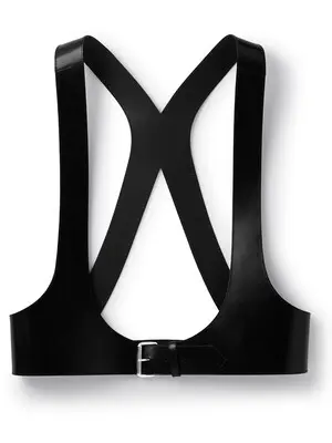Alexander McQueen Glossed-leather Harness Belt