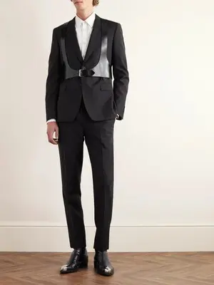 Alexander McQueen Glossed-leather Harness Belt