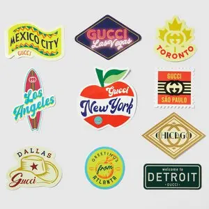 Gucci Cities Luggage Stickers - One-color
