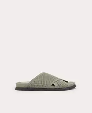 Everlane Reknit Form Crossover Sandals - Seagrass