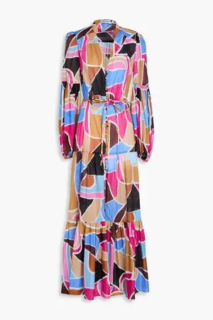 Rebecca Vallance La Reve Printed Maxi Dress - Baby Pink