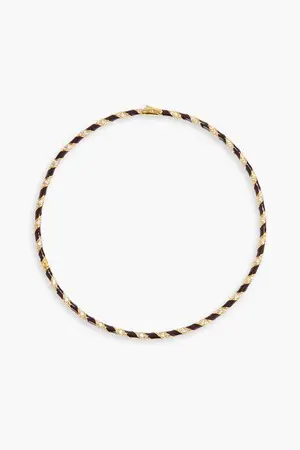Zimmermann Gold-tone, Crystal And Enamel Choker - Merlot