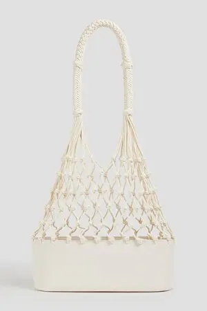 Zimmermann Macramé And Leather Tote - Ecru