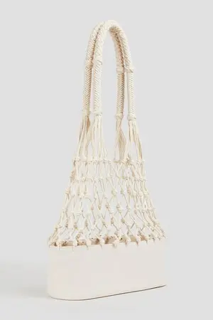 Zimmermann Macramé And Leather Tote - Ecru