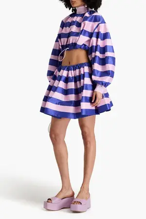 Zimmermann Striped Silk Mini Skirt