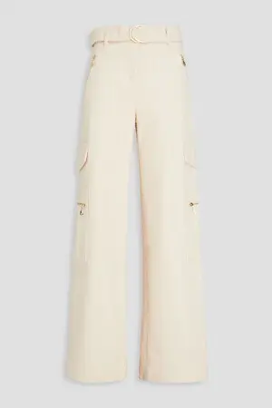 Zimmermann Belted Cotton-blend Terry Cargo Pants