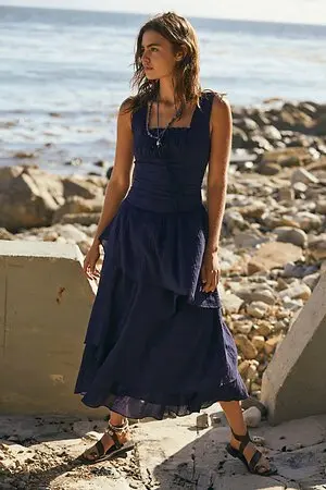 Free People Free People In My Dreams Midi Dress Eclipse