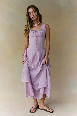 Free People In My Dreams Midi Dress - Lilac Fizz