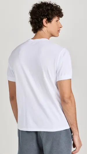 S.k.u. Short Sleeve Pima Henley - White