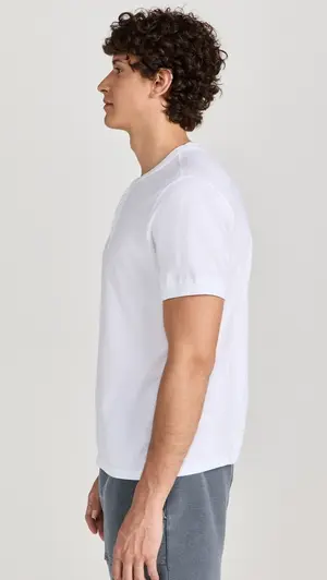 S.k.u. Short Sleeve Pima Henley - White
