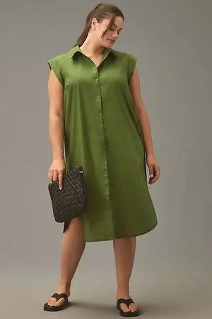 Maeve Lillian Button-front Midi Dress
