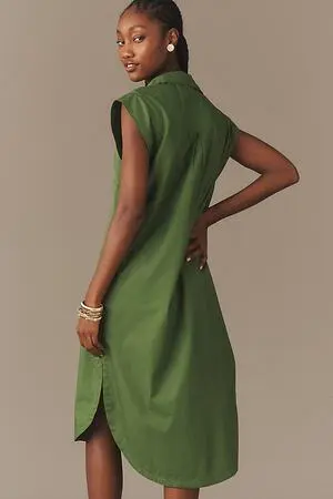 Maeve Lillian Button-front Midi Dress