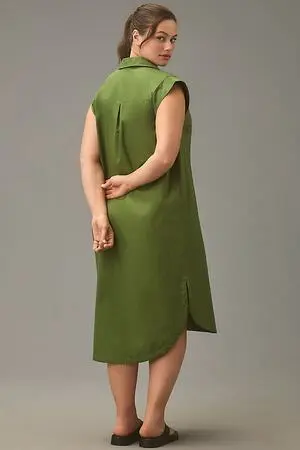 Maeve Lillian Button-front Midi Dress