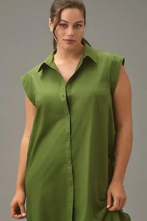 Maeve Lillian Button-front Midi Dress