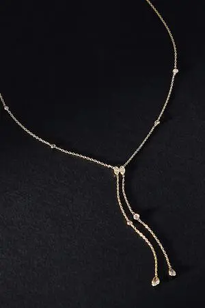 Anthropologie Diamond Double Chain Y-necklace