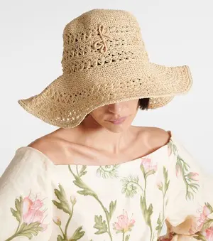 Ruslan Baginskiy Monogram Straw Sun Hat