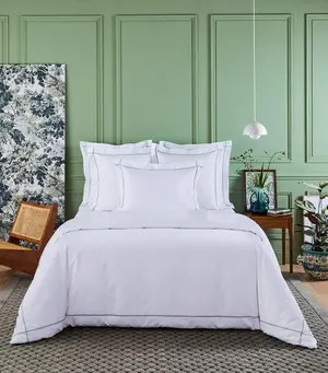 YVES DELORME Cotton Athena King Oxford Pillowcase - Green