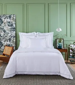 YVES DELORME Cotton Athena Oxford Pillowcase - Green