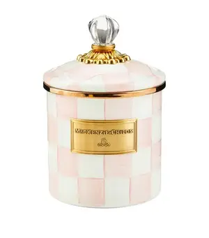 MACKENZIE-CHILDS Small Rosy Check Canister - Pink