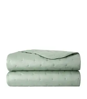 YVES DELORME Triomphe Super King Bed Cover - Green