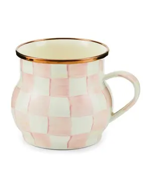 MACKENZIE-CHILDS Rosy Check Mug - Pink