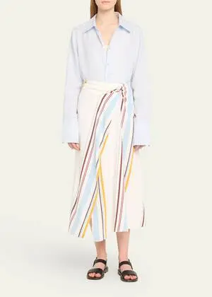 A.L.C. Aiden Linen Button-down Top