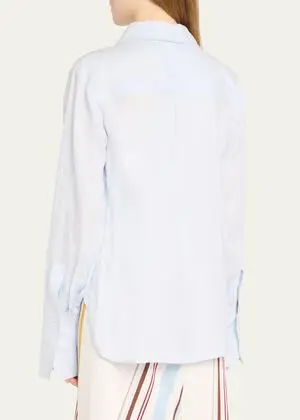 A.L.C. Aiden Linen Button-down Top