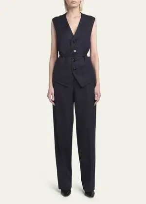 Bottega Veneta Striped Wool Trousers