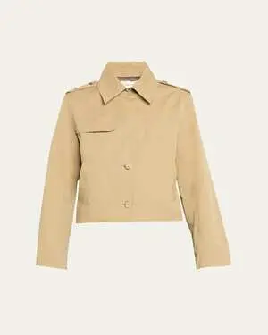 FRAME Short Trench Jacket - Khaki