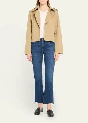 FRAME Short Trench Jacket - Khaki