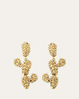 Oscar De La Renta Cactus Garland Dangle Earrings