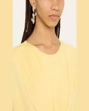 Oscar De La Renta Cactus Garland Dangle Earrings