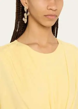 Oscar De La Renta Cactus Garland Dangle Earrings