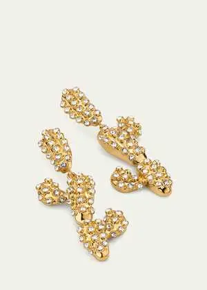 Oscar De La Renta Cactus Garland Dangle Earrings