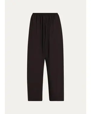 Eskandar Wool Wide Leg Trousers