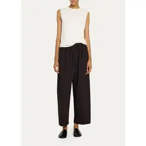 Eskandar Wool Wide Leg Trousers