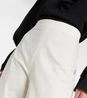 Etro Printed Cotton-blend Wide-leg Pants - White
