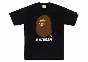 A BATHING APE Hand Draw Bathing Ape Tee Shirt - Black