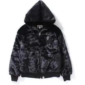 A BATHING APE Ape Head Fur Hoodie
