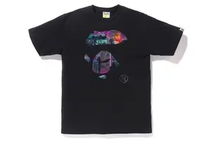 A BATHING APE Neon Tokyo Ape Face Tee Shirt