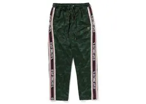 A BATHING APE Tonal Solid Camo Track Pants - Green