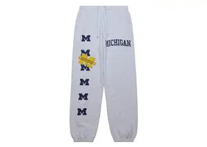 TRAVIS SCOTT X Mitchell & Ness Michigan Wolverines Classic Sweatpants - Heather Gray