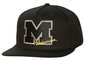 TRAVIS SCOTT X Mitchell & Ness Michigan Wolverines Snapback Hat - Black