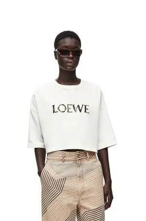 Loewe Luxury Cropped T-shirt In Cotton Blend