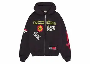 BROKEN PLANET Performance Zip Up Hoodie