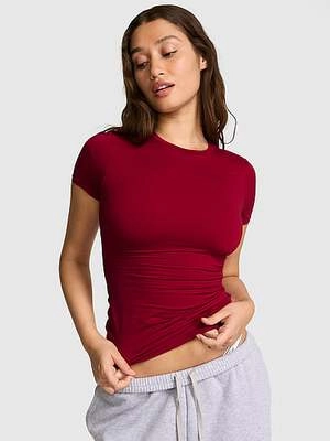 Pink Base Stretch™ Short-sleeve Tee - Red